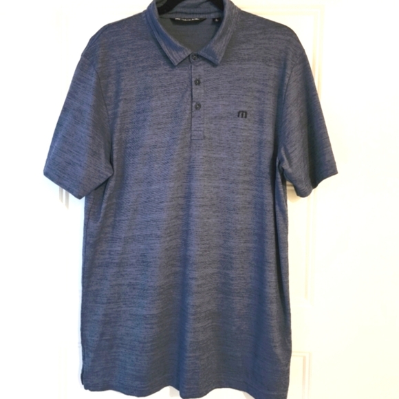 Travis Mathew | Shirts | Travis Mathew Mens Blue Heathered Blue And ...